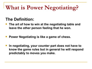 Secrets Of Power Negotiating | PPT