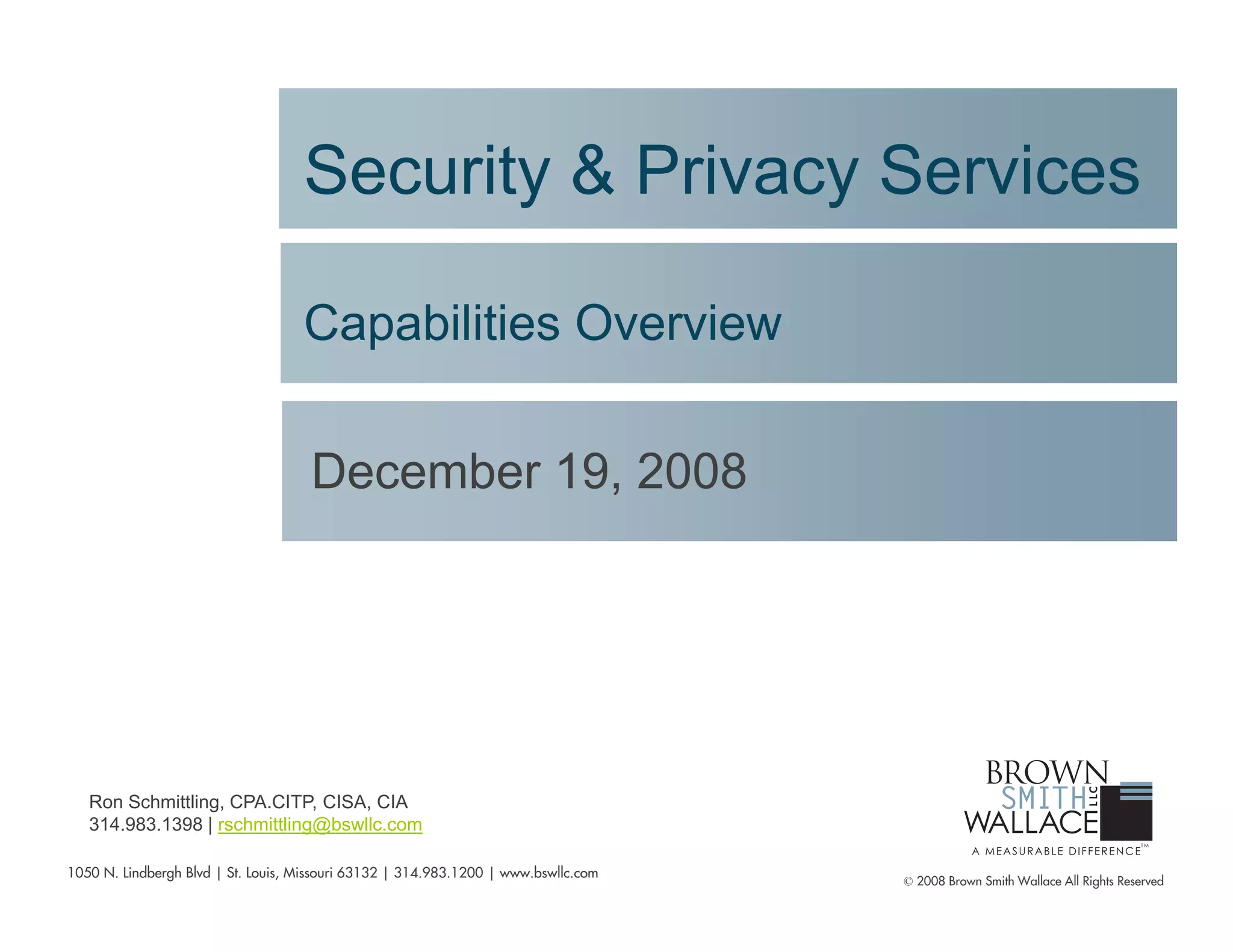 Security Privacy Capabilities 121908 | PDF