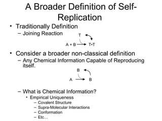 Self-replicating Molecules: An introduction | PPT