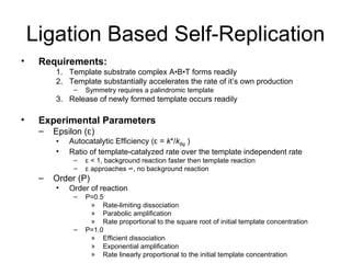 Self-replicating Molecules: An introduction | PPT