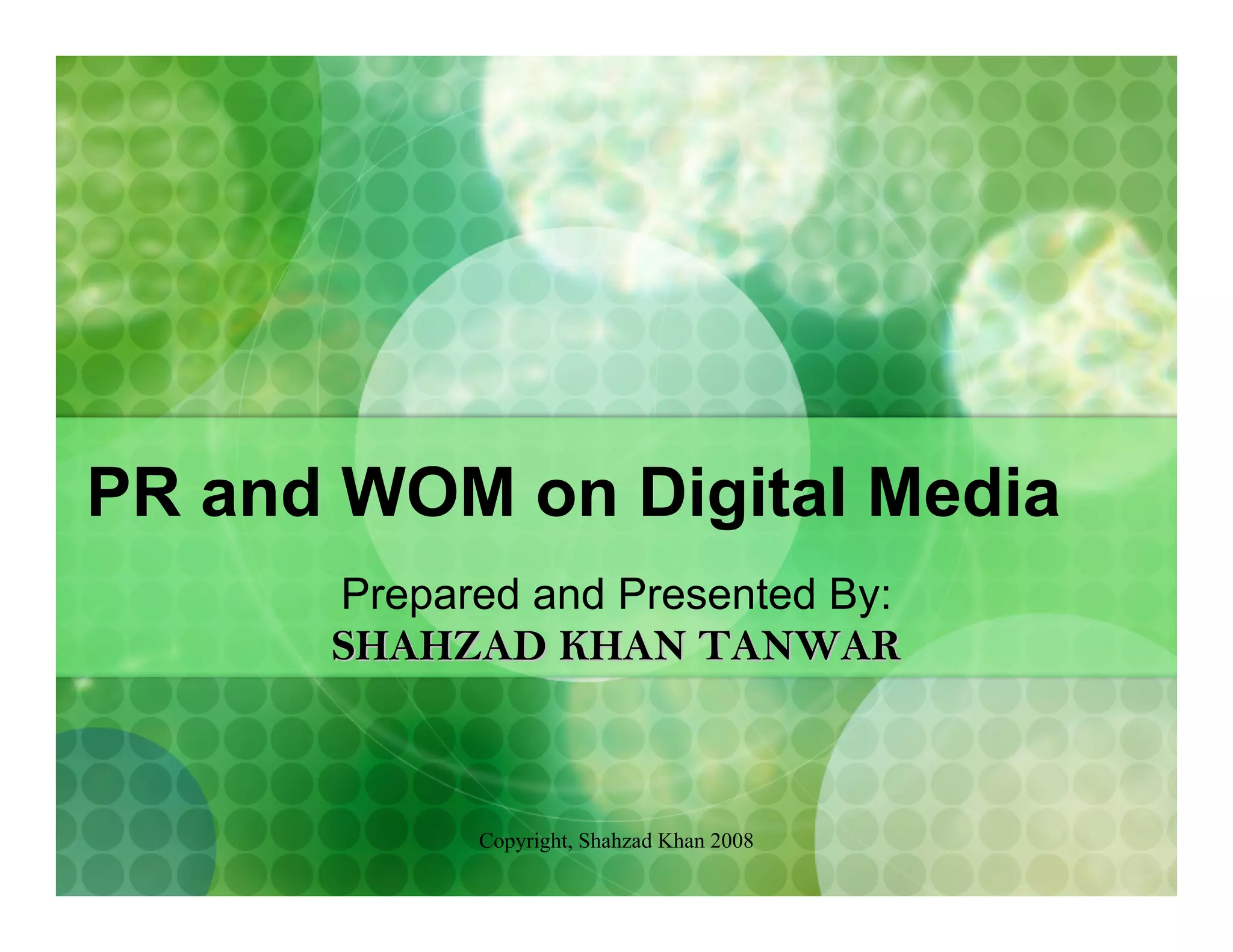 Shahzad Khan Social Media | PPT