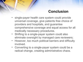 Single Payer System | PPT