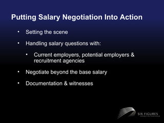 Six Figures Salary Negotiation Presentation 2009 | PPT