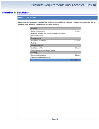 Project Business Requirements Document | PDF