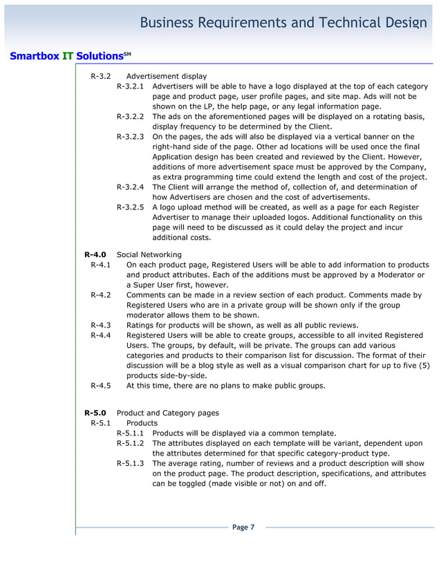 Project Business Requirements Document | PDF
