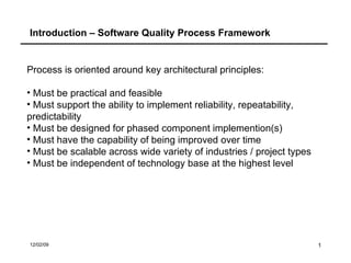 Software Quality Framework Introduction | PPT