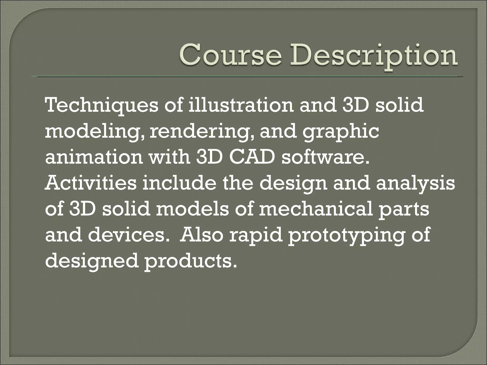 Solid Modeling For Design | PPT