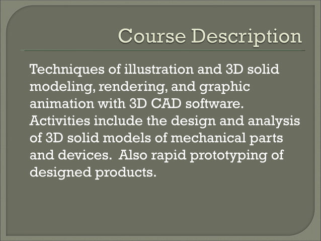 Solid Modeling For Design | PPT
