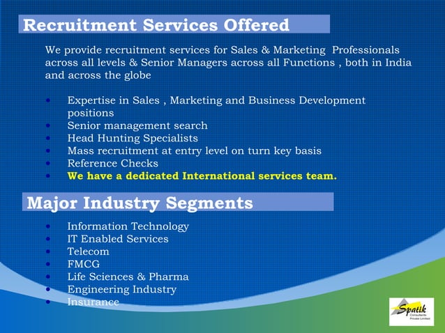 Spatik Consultants Pvt. L Td | PPT