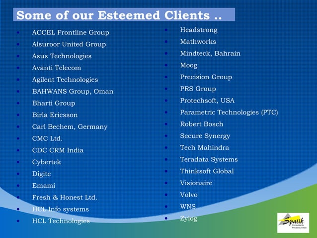 Spatik Consultants Pvt. L Td | PPT