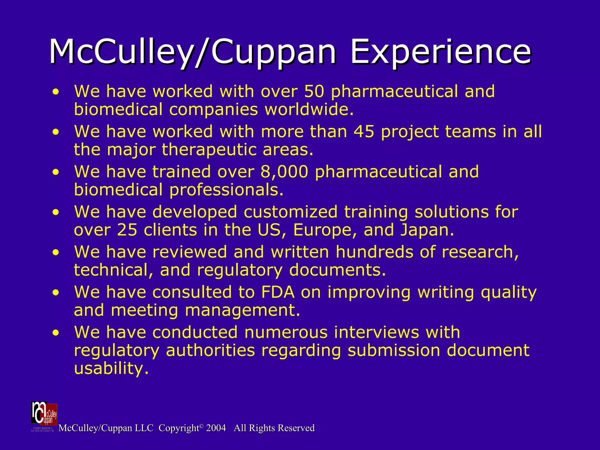 Statement Of Qualifications Final Apr 07 | PPT