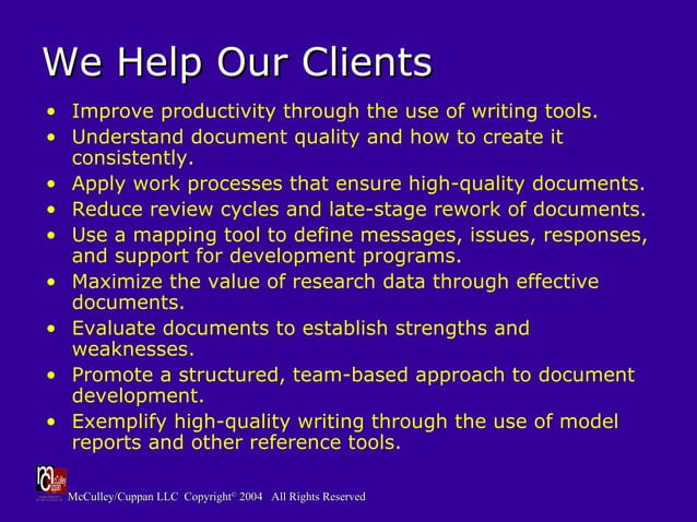 Statement Of Qualifications Final Apr 07 | PPT