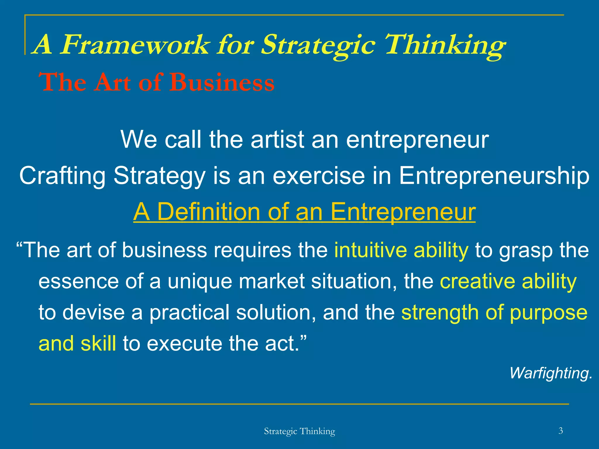 Strategic Thinking | PPT