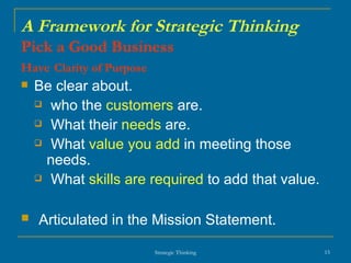 Strategic Thinking | PPT