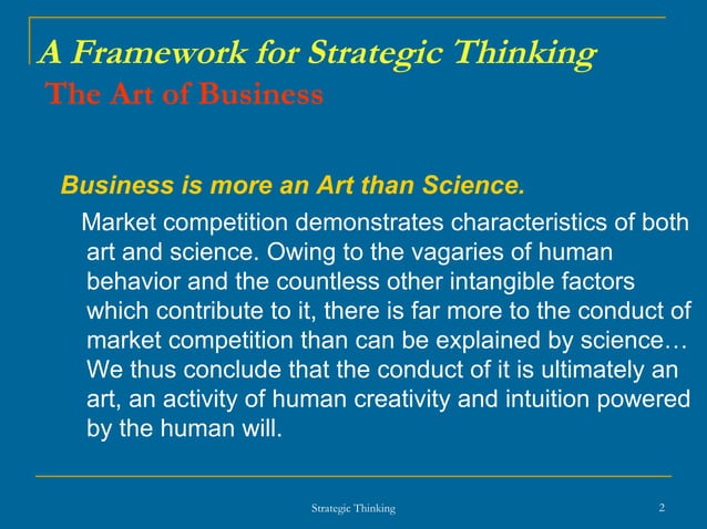 Strategic Thinking | PPT
