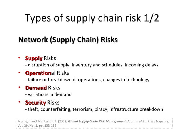Supply Chain Risk | PPT