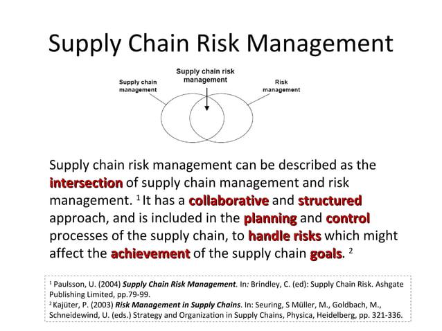 Supply Chain Risk | PPT