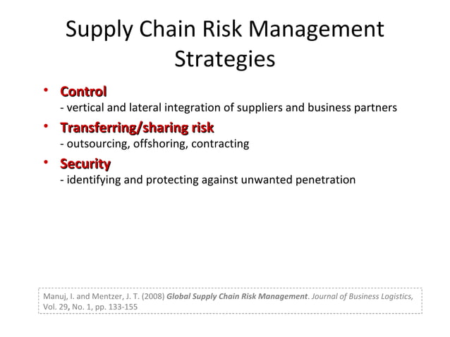 Supply Chain Risk | PPT