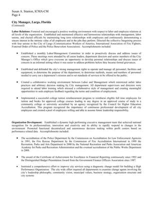 Susan A. Stanton Management Professional | PDF