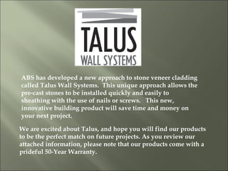 Talus Wall Systems | PPT