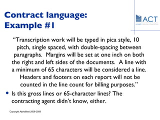 TEPR 2009: Verifying your outsourced medical transcription billing | PPT