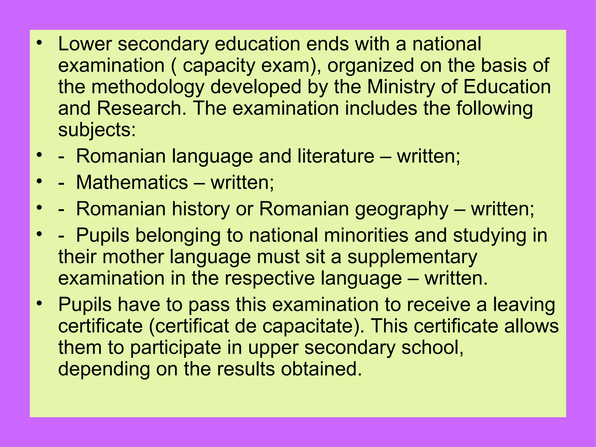 The Education System In Romania | PPT