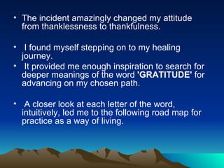 The Healing Power Of Thankfulness | PPT