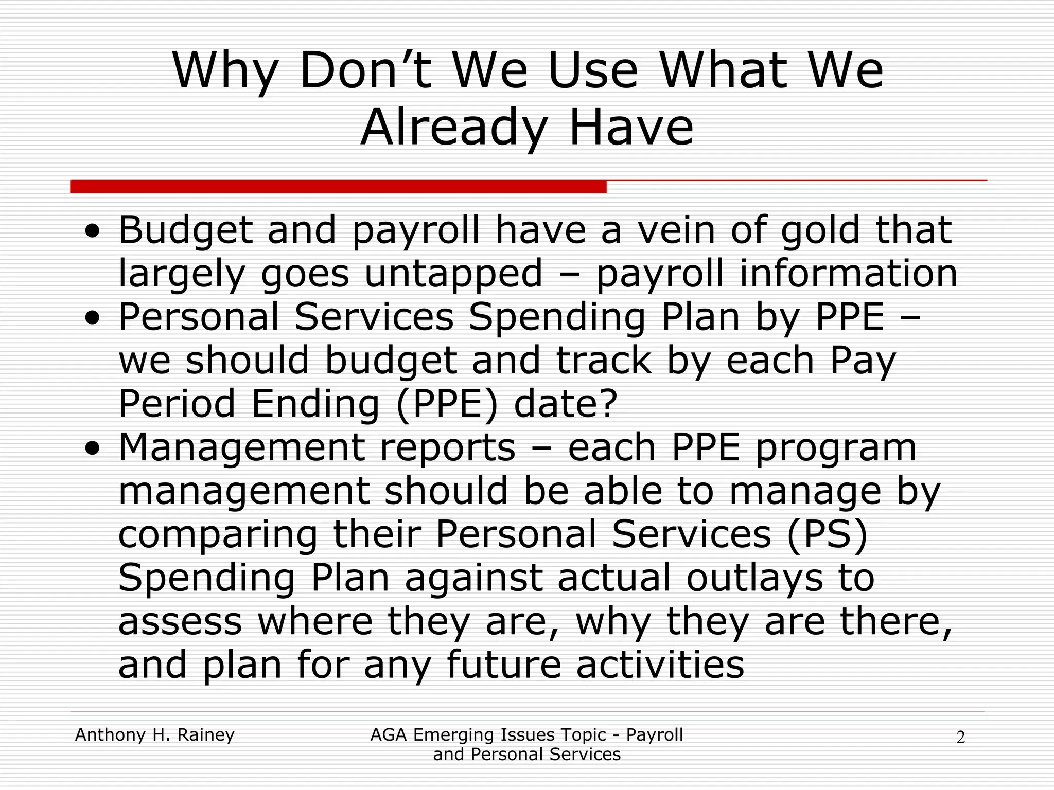Payroll And Personal Services | PPT