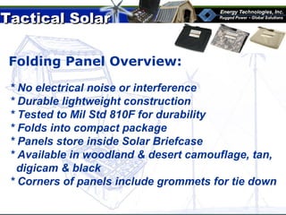 Tactical Solar | PPT