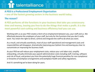 Talent Alliance Peo Services | PPT