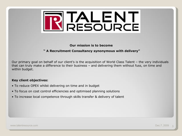 Talent Resource | PPT | Free Download
