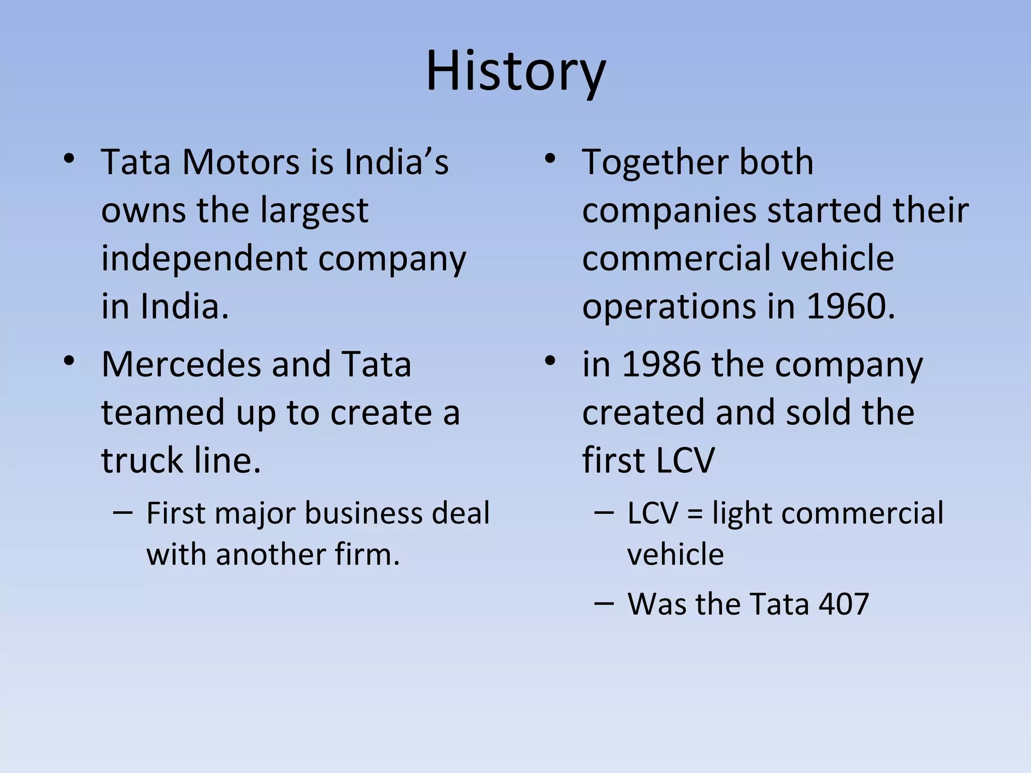 Tata Motors And The Automotive Industry | PPT