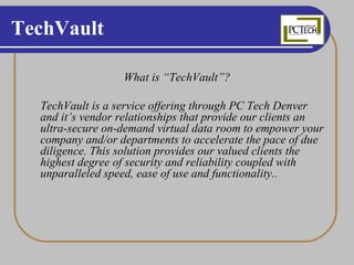 Tech Vault Solution | PPT