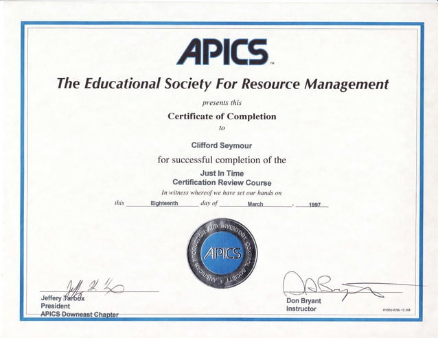 Technical Certificates | PDF