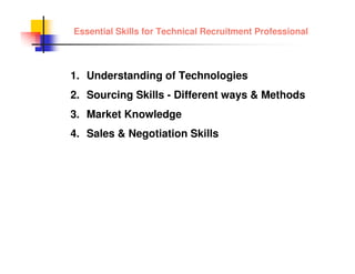 Technical Recruitment Overview & Tips | PDF