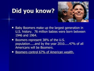 The Baby Boomer Market | PPT