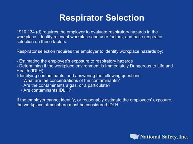 The Basics Of Respiratory Protection | PPT
