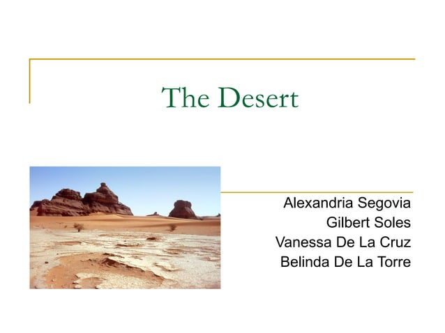 The Desert Biome | PPT