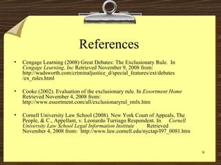 The Exclusionary Rule | PPT