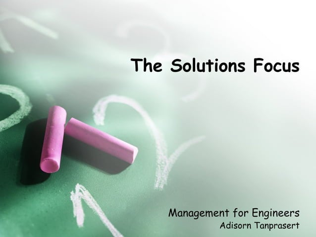 Solution Focus | PPT