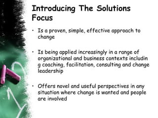 Solution Focus | PPT