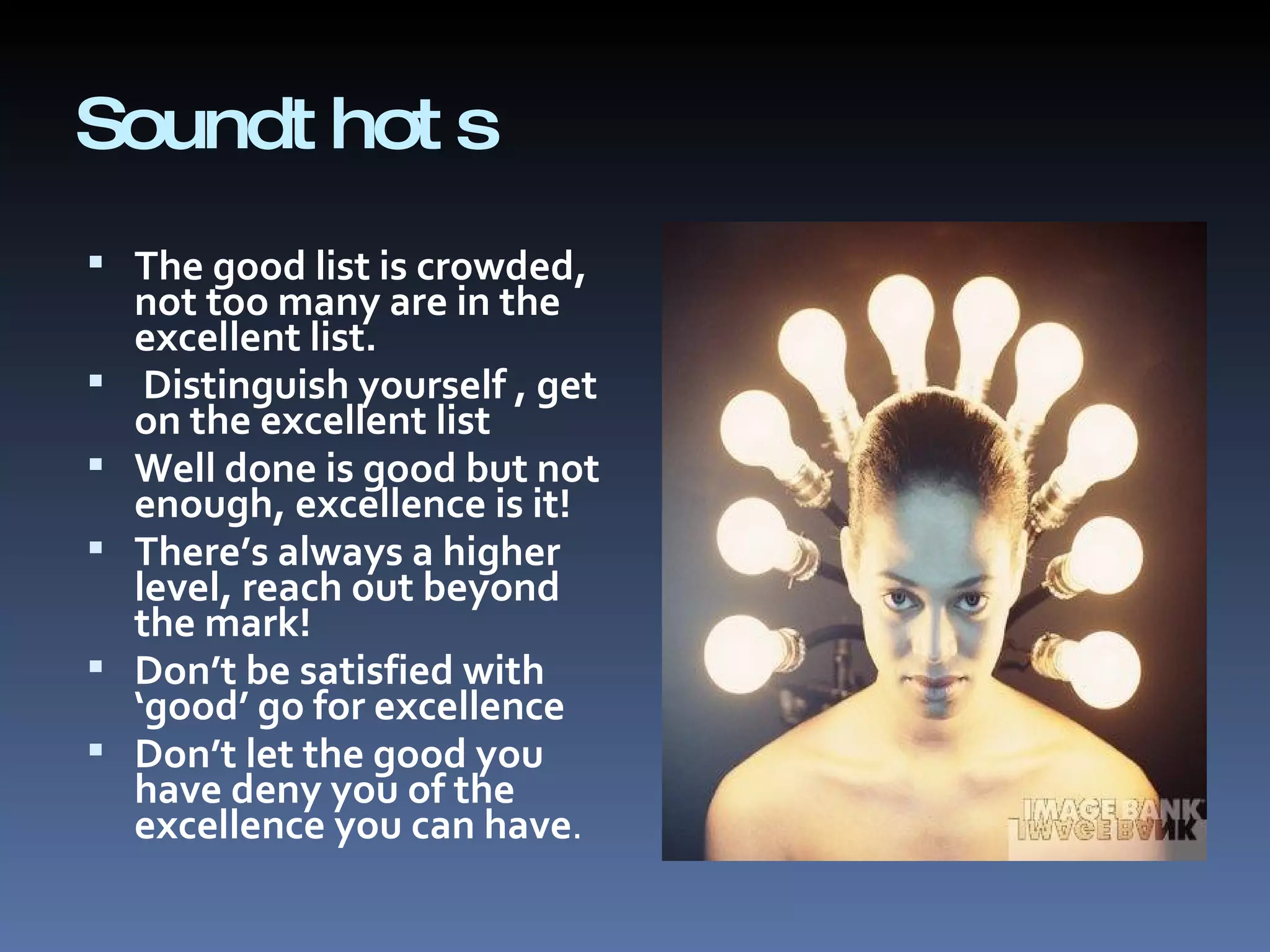 The Spirit Of Excellence | PPT