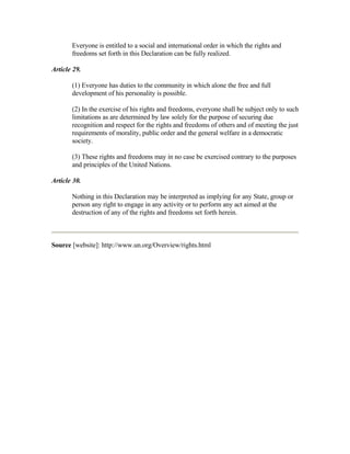 The Universal Declaration Of Human Rights | PDF