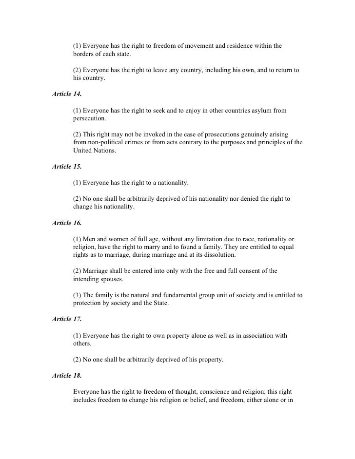 The Universal Declaration Of Human Rights