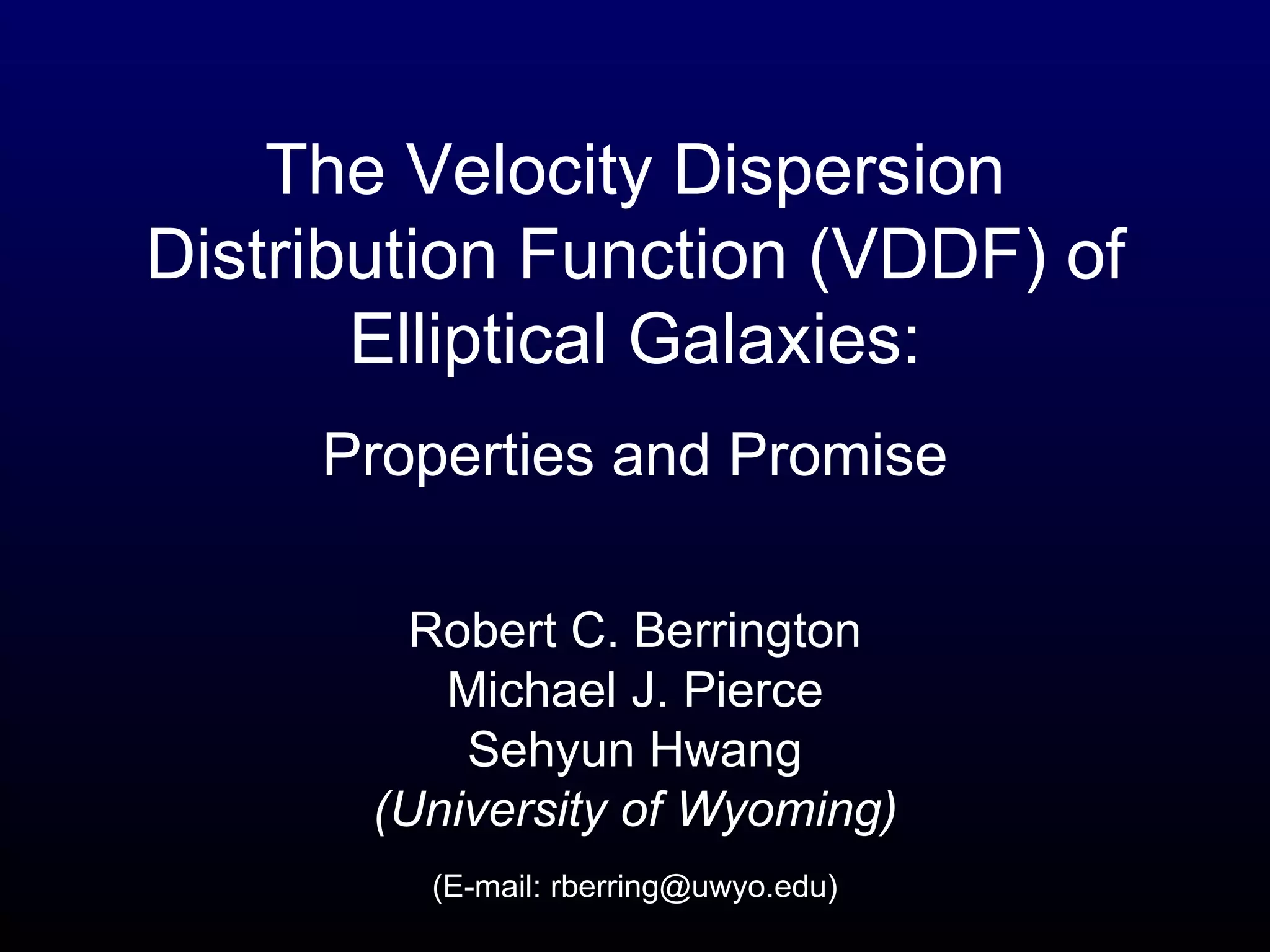 The VDDF: Properties And Promise | PPT