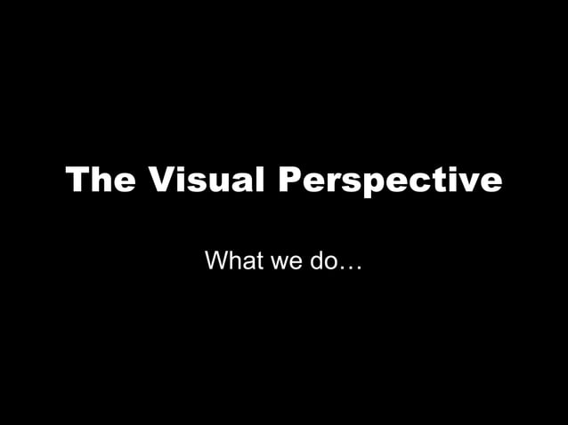 The Visual Perspective...a brief introduction to what we do! | PPT ...