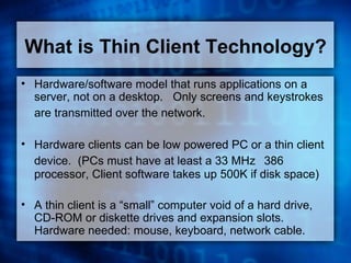 Going Thin: Implementing Thin Client Technology in a Library Reference ...