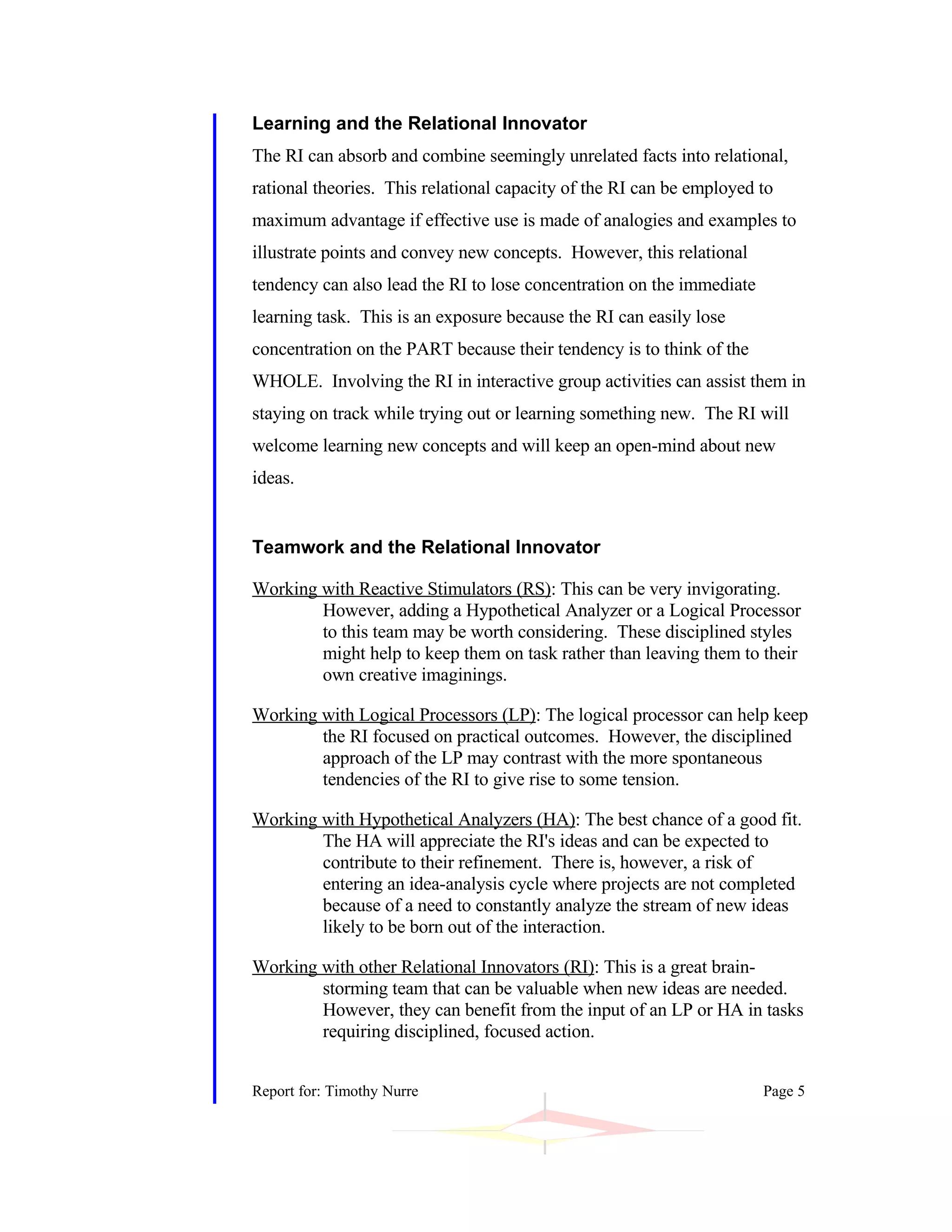 I-Opt Report: Professional personality report | DOC