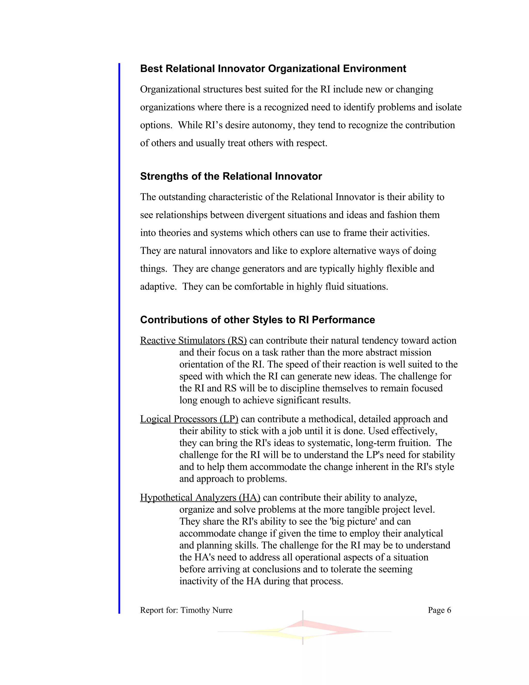 I-Opt Report: Professional personality report | DOC