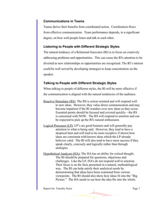 I-Opt Report: Professional personality report | DOC